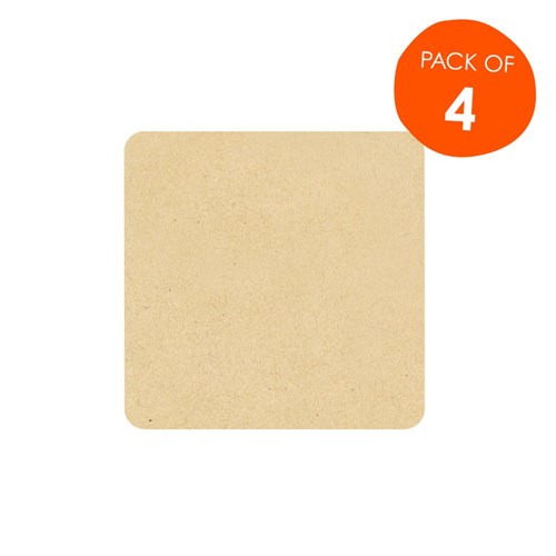 Wooden Square Shapes - Pack of 4 | Wood | CleverPatch - Art & Craft ...
