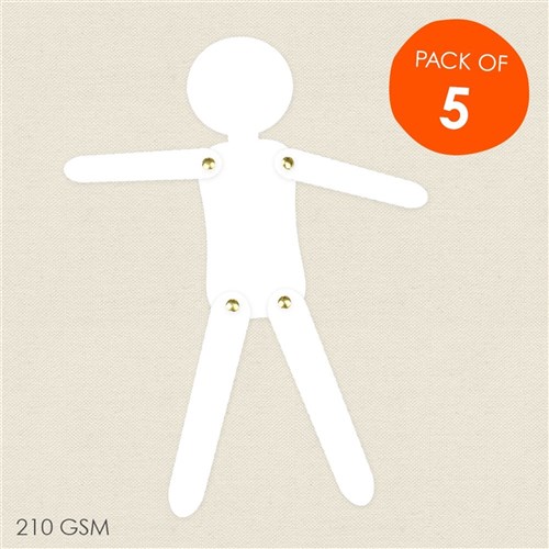 Cardboard Dancing People - White - Pack of 5 | Paper Activities ...