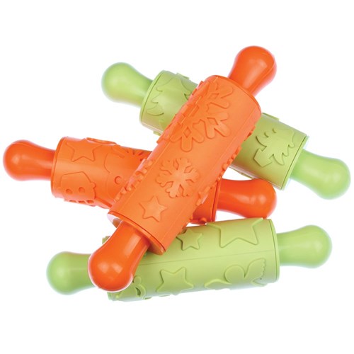 Christmas Rubber Rolling Pins - Pack of 4 | Paint, Dye & Ink ...