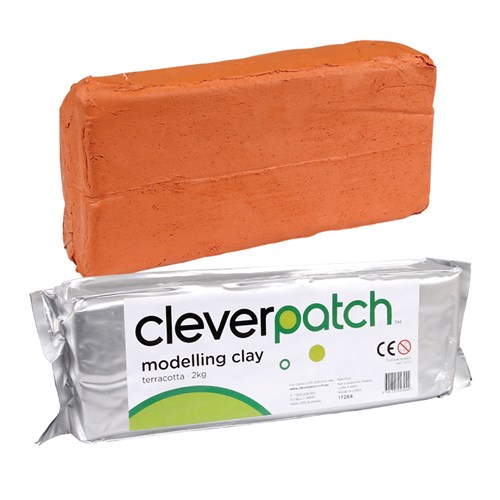 CleverPatch Modelling Clay - Terracotta - 2kg Pack | Dough & Clay ...