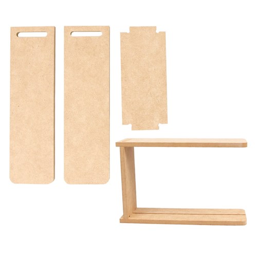 Wooden Standing Box Frame - Pack of 10 | CleverPatch - Art & Craft Supplies