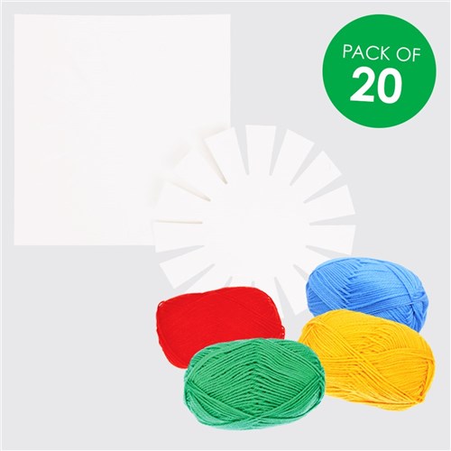 Cardboard Weaving Basket Kit with Yarn - Pack of 20 | CleverPatch - Art ...