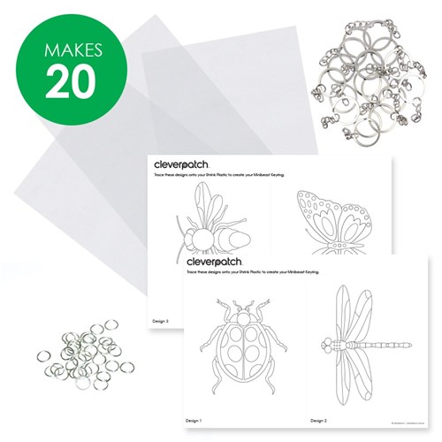 Minibeast Shrink Plastic Keyrings Group Pack - CleverPatch ...