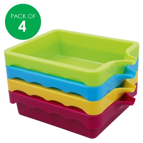 Paint Pouring Trays - Pack of 4 - | CleverPatch - Art & Craft Supplies Paint Pouring Trays - Pack of 4 - | CleverPatch - Art & Craft Supplies