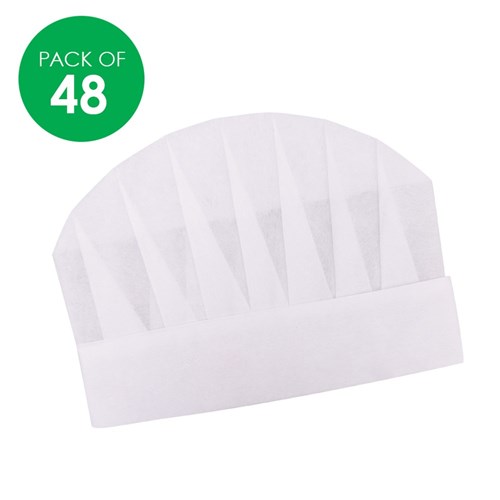 Material Chef's Hats - Pack of 48 - | CleverPatch - Art & Craft Supplies