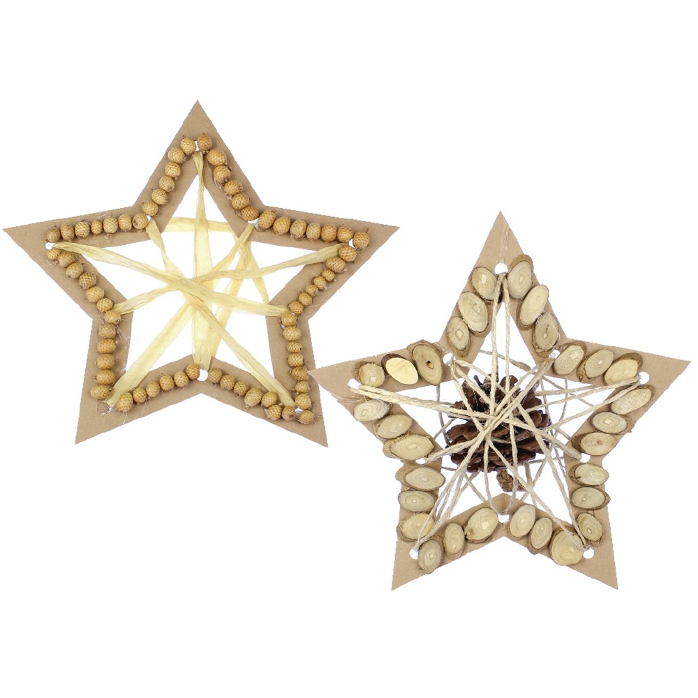 Natural Star Weaving Frame - Naturals | CleverPatch - Art & Craft Supplies